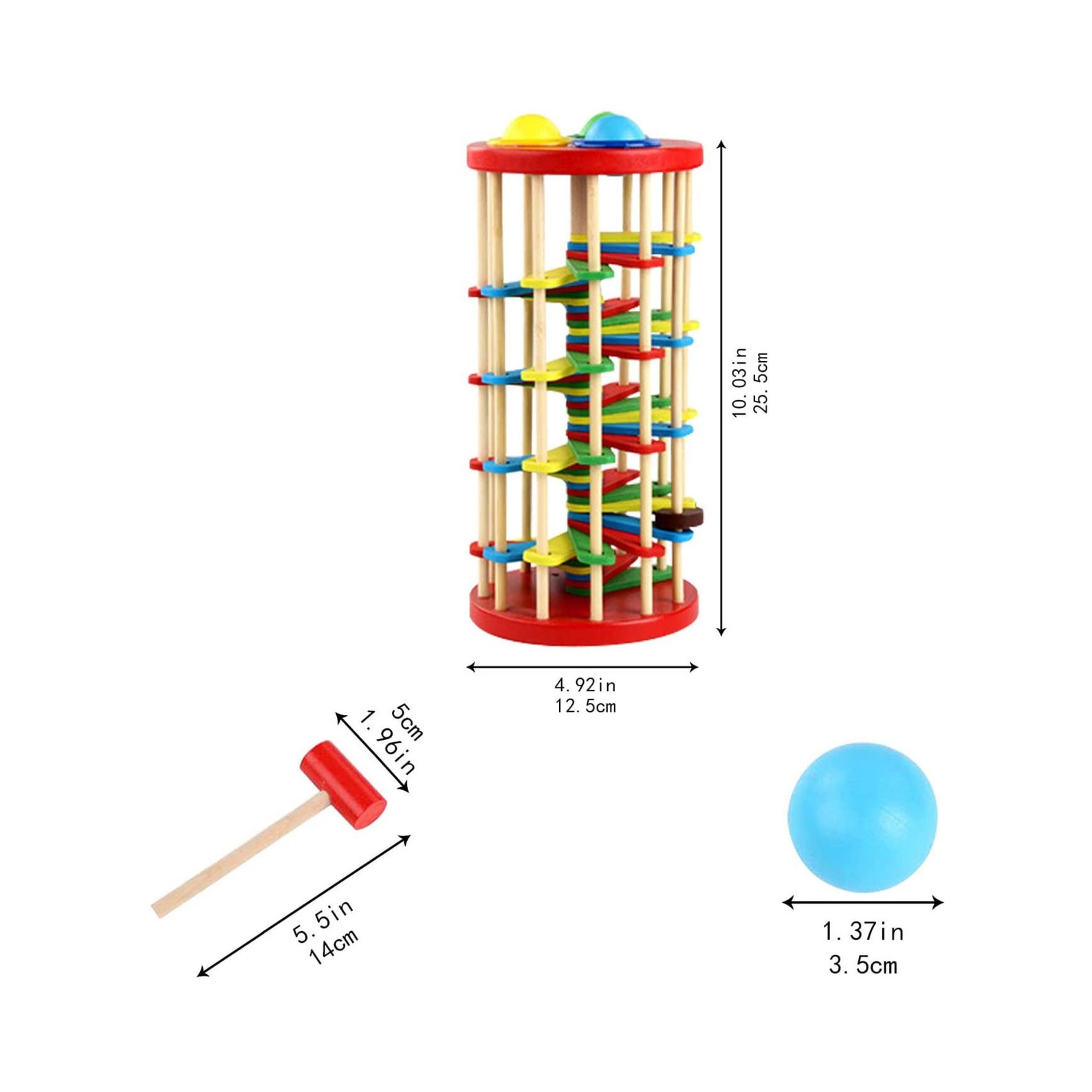 Wooden Ball Drop Toy Wooden Pounding Toy Kids Pounding Bench - Etsy