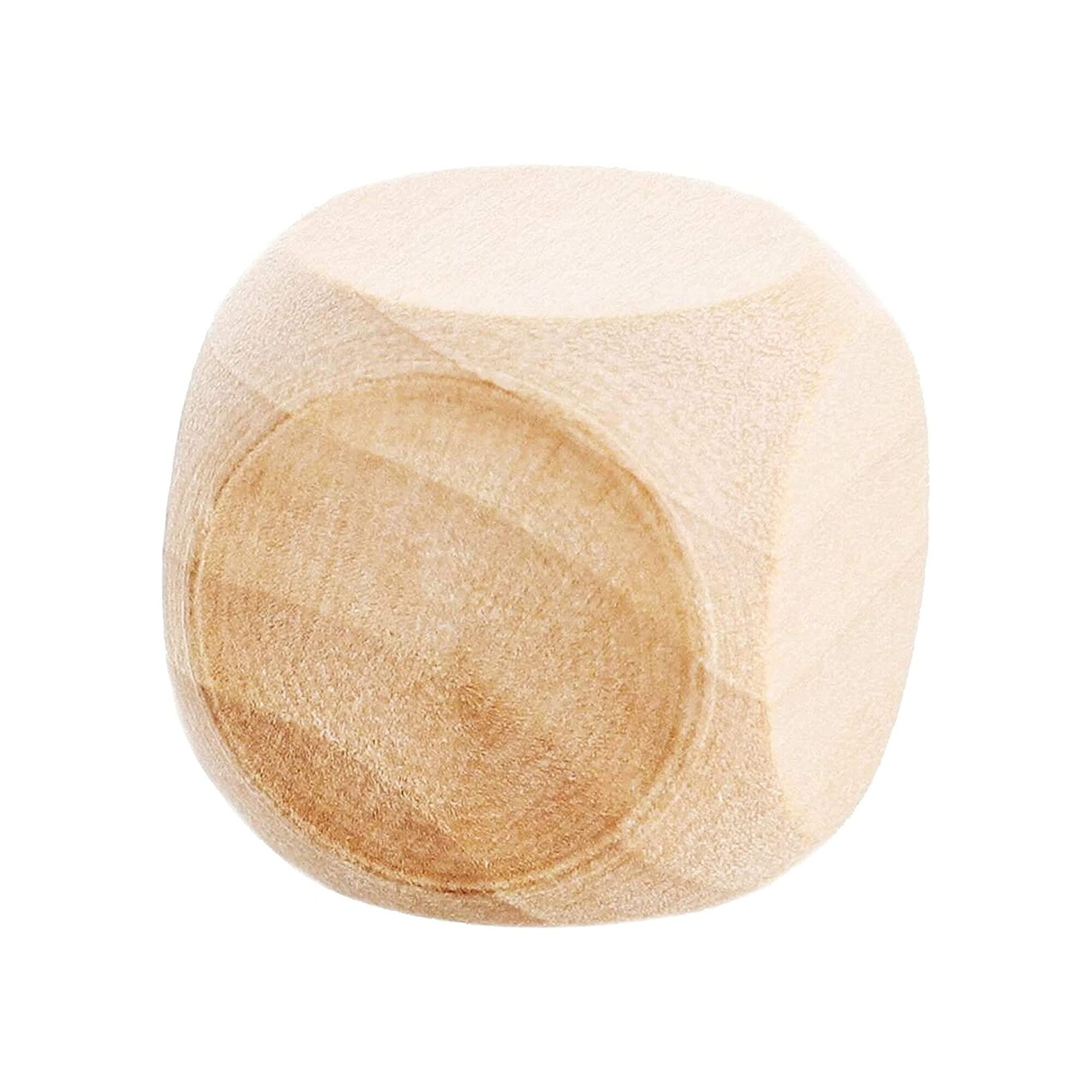 60 Unfinished Wooden Dice Set, Blank Square Dices, Round Edges Wood ...