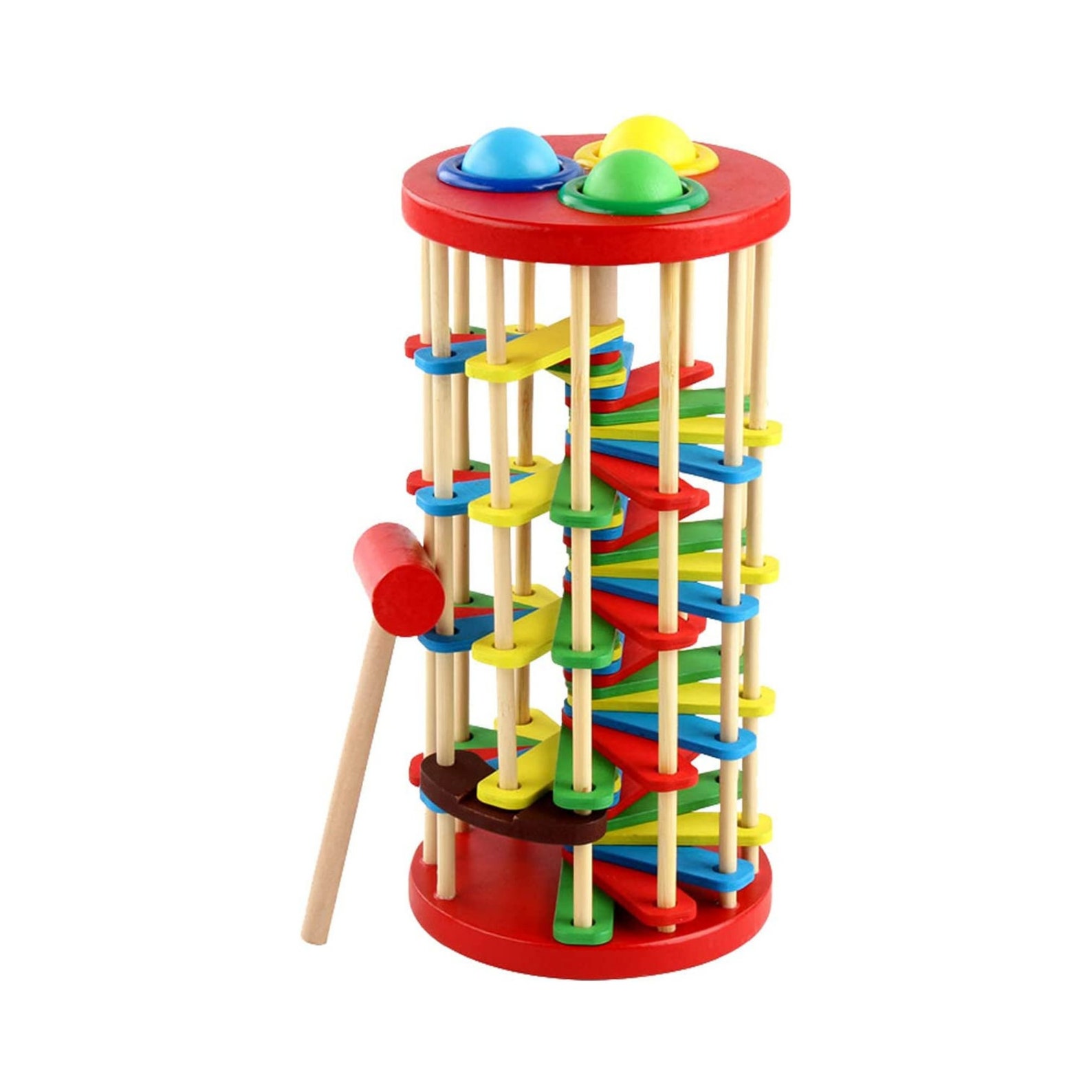 Wooden Ball Drop Toy Wooden Pounding Toy Kids Pounding Bench - Etsy
