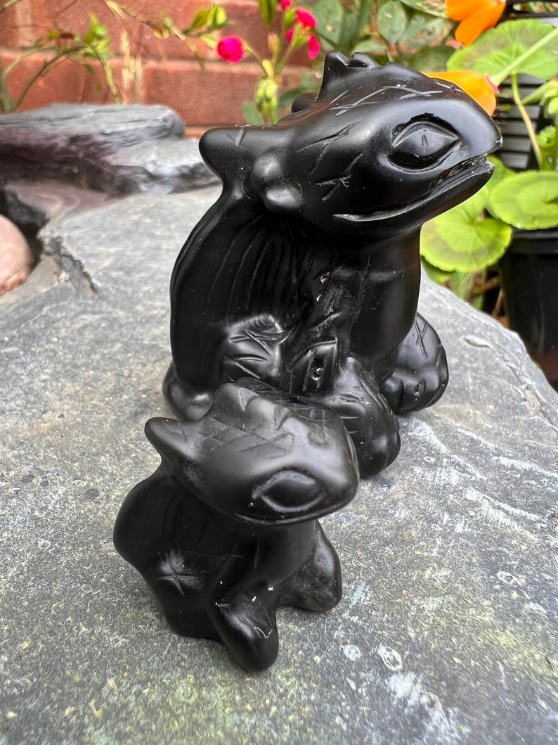 Toothless Dragon Crystal Carvings Just Beautiful - Etsy UK