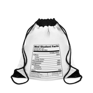 Med Student Facts Drawstring Bag - Etsy