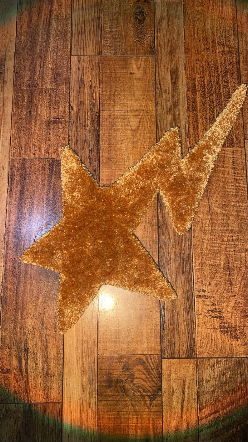 Custom Star Lighting Bolt Tuffed Rug - Etsy