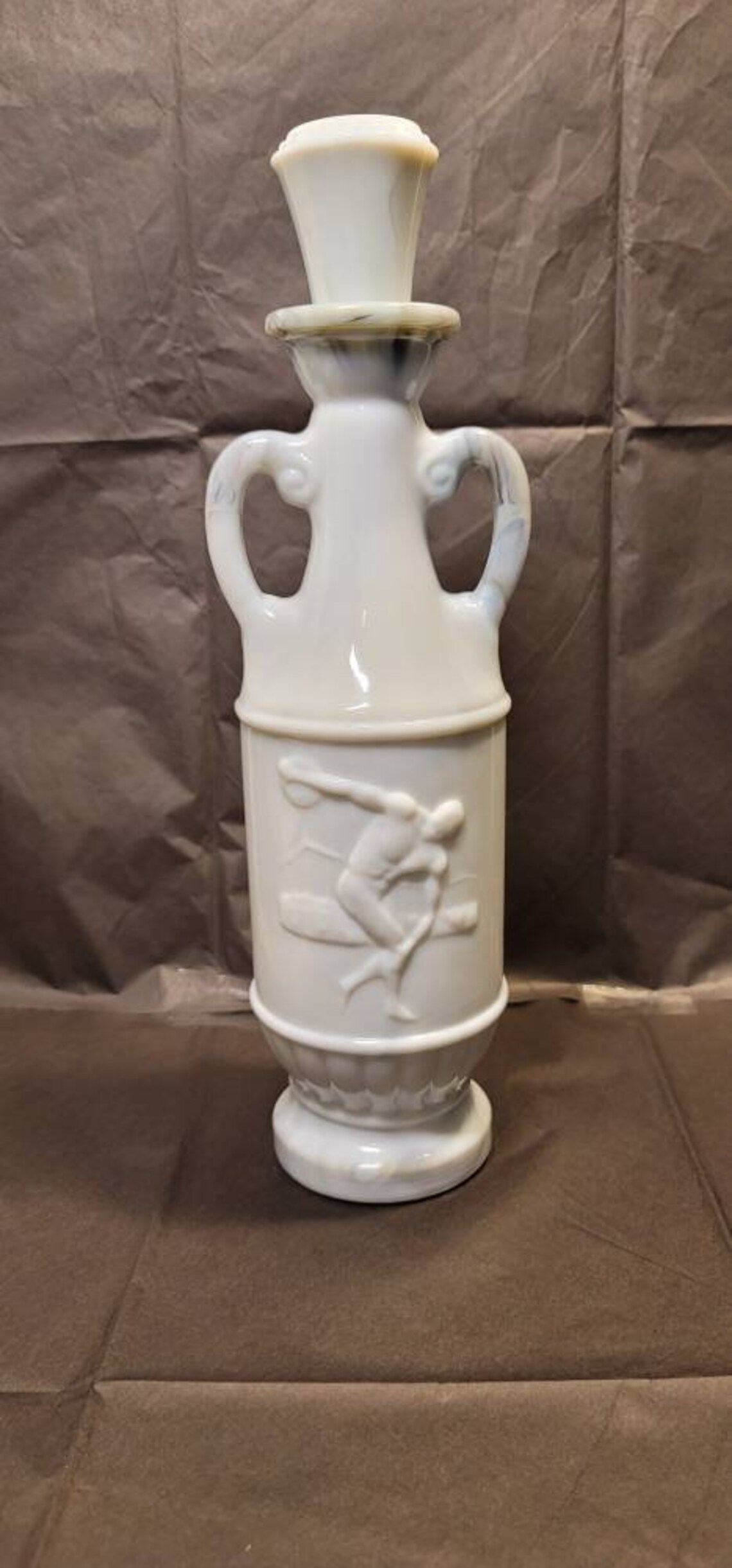 1971 Jim Beam Greek Olympian Milk Glass Whiskey Decanter | Etsy