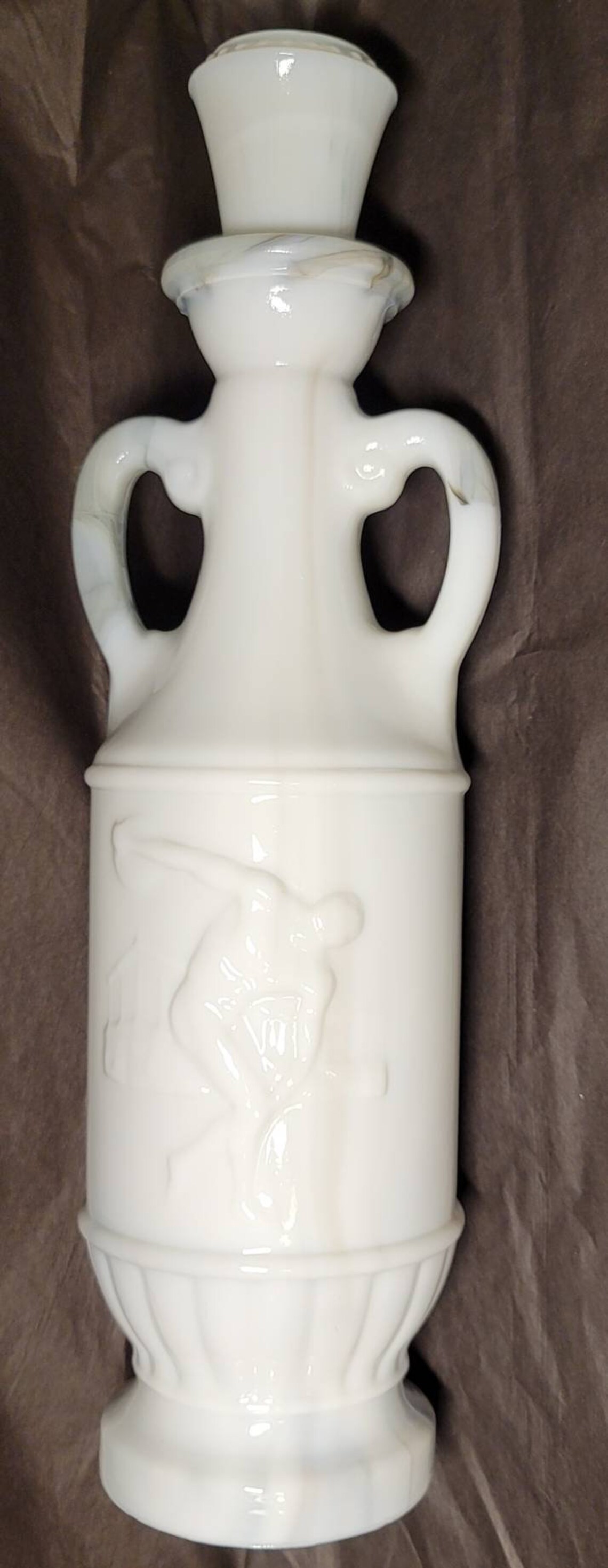 1971 Jim Beam Greek Olympian Milk Glass Whiskey Decanter - Etsy UK