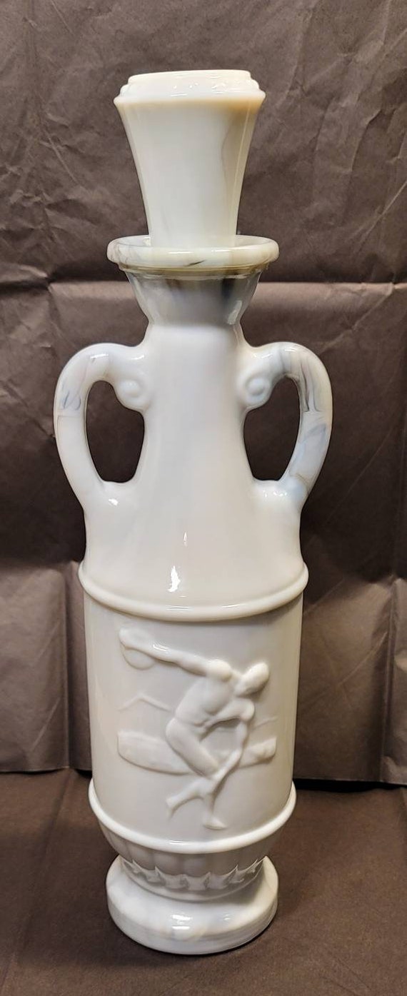 1971 Jim Beam Greek Olympian Milk Glass Whiskey Decanter | Etsy