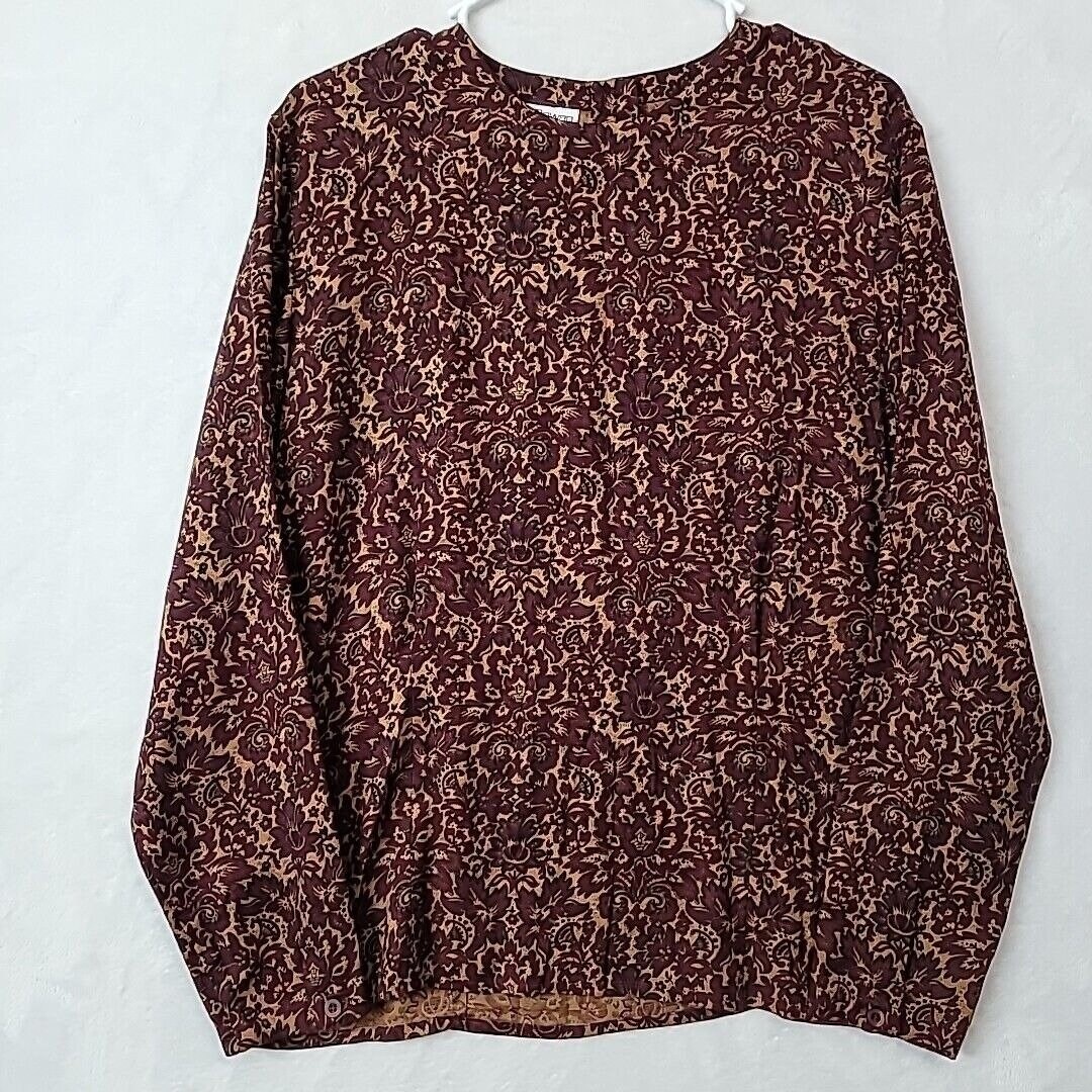 Rena Rowan for Saville Womens Size 12 Floral Long Sleeve Crew Neck ...