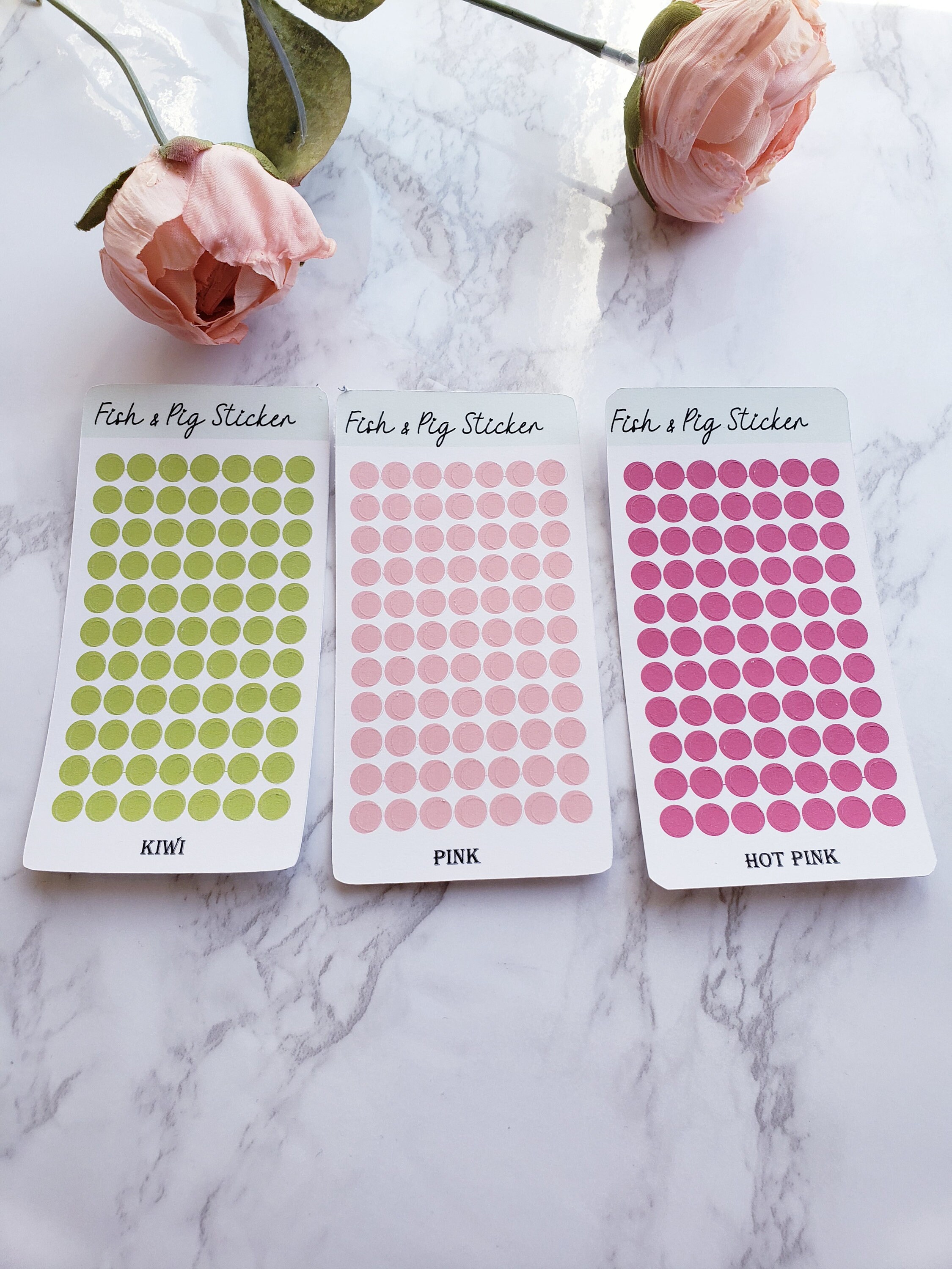 5mm Circle Dot Color Stickers Sheet on White for Planners and - Etsy
