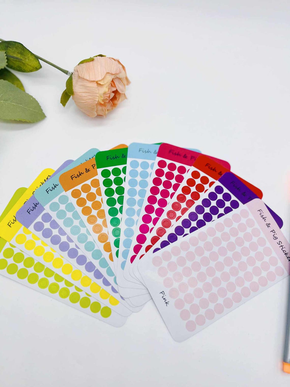 Planner Dot Stickers Sheet| Mini Dot Stickers| Circle Stickers| Small ...