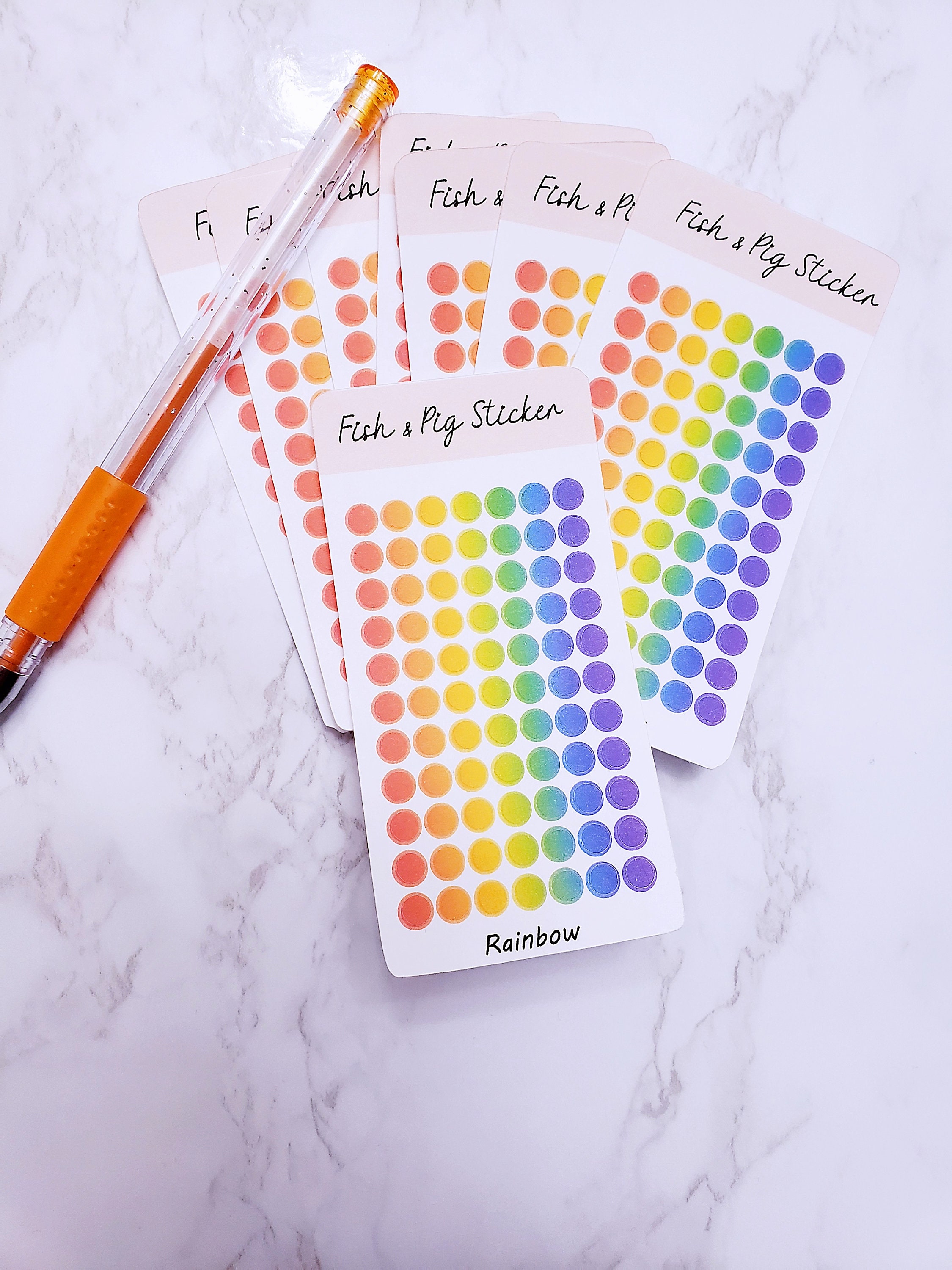5mm Circle Dot Color Stickers Sheet on White for Planners and - Etsy