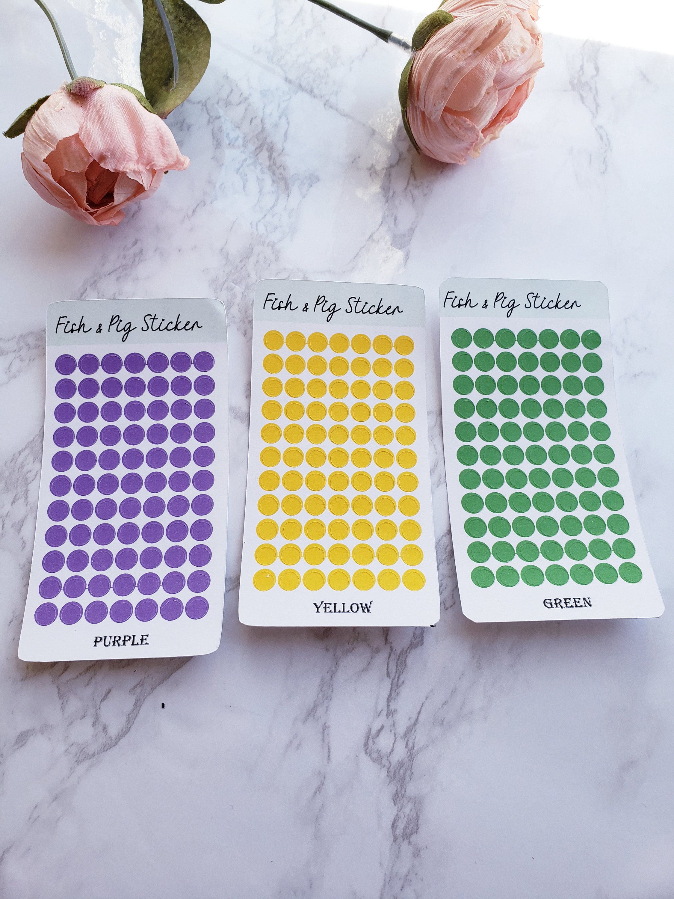 5mm Circle Dot Color Stickers Sheet on White for Planners and - Etsy