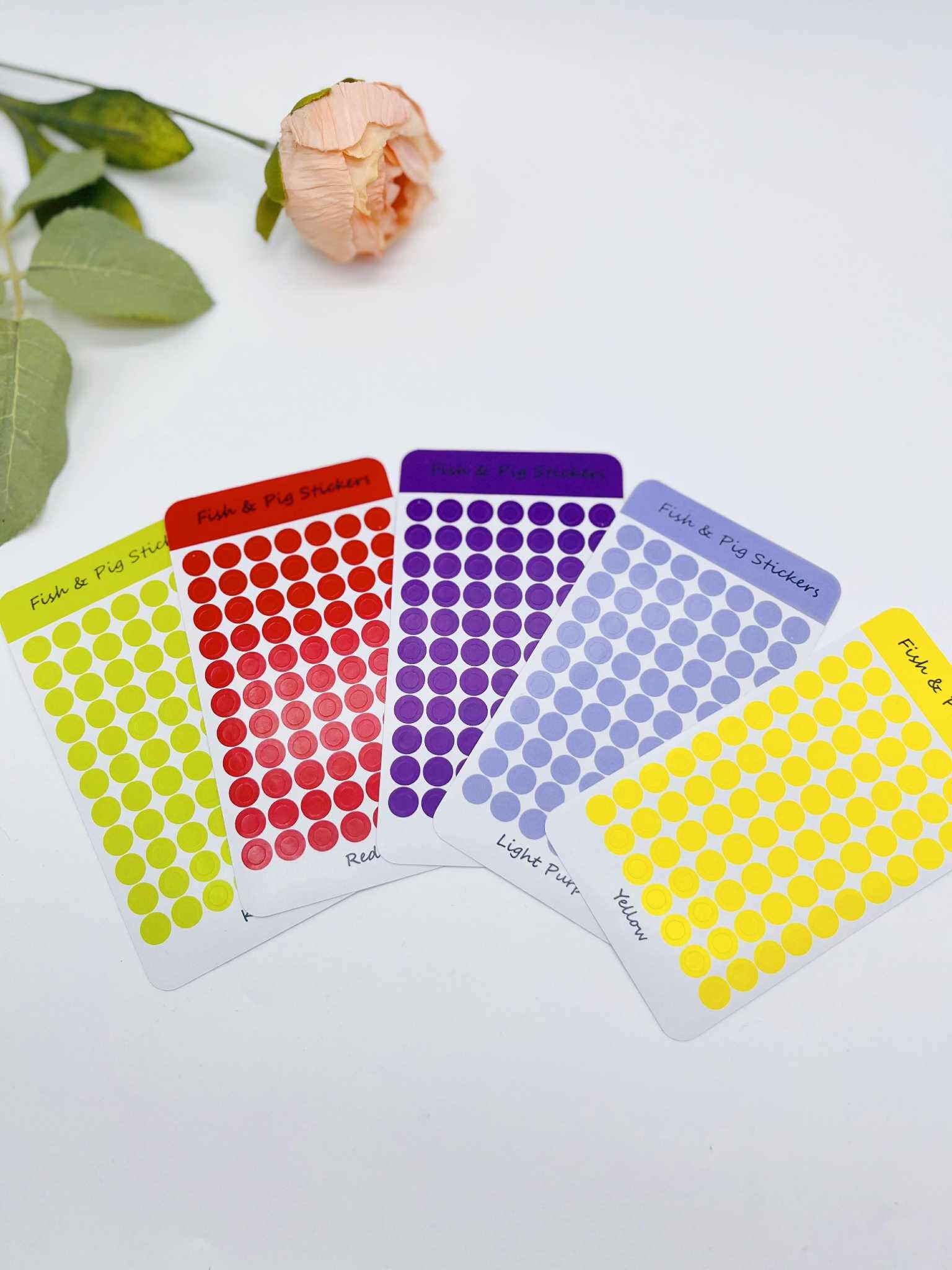 Planner Dot Stickers Sheet| Mini Dot Stickers| Circle Stickers| Small ...