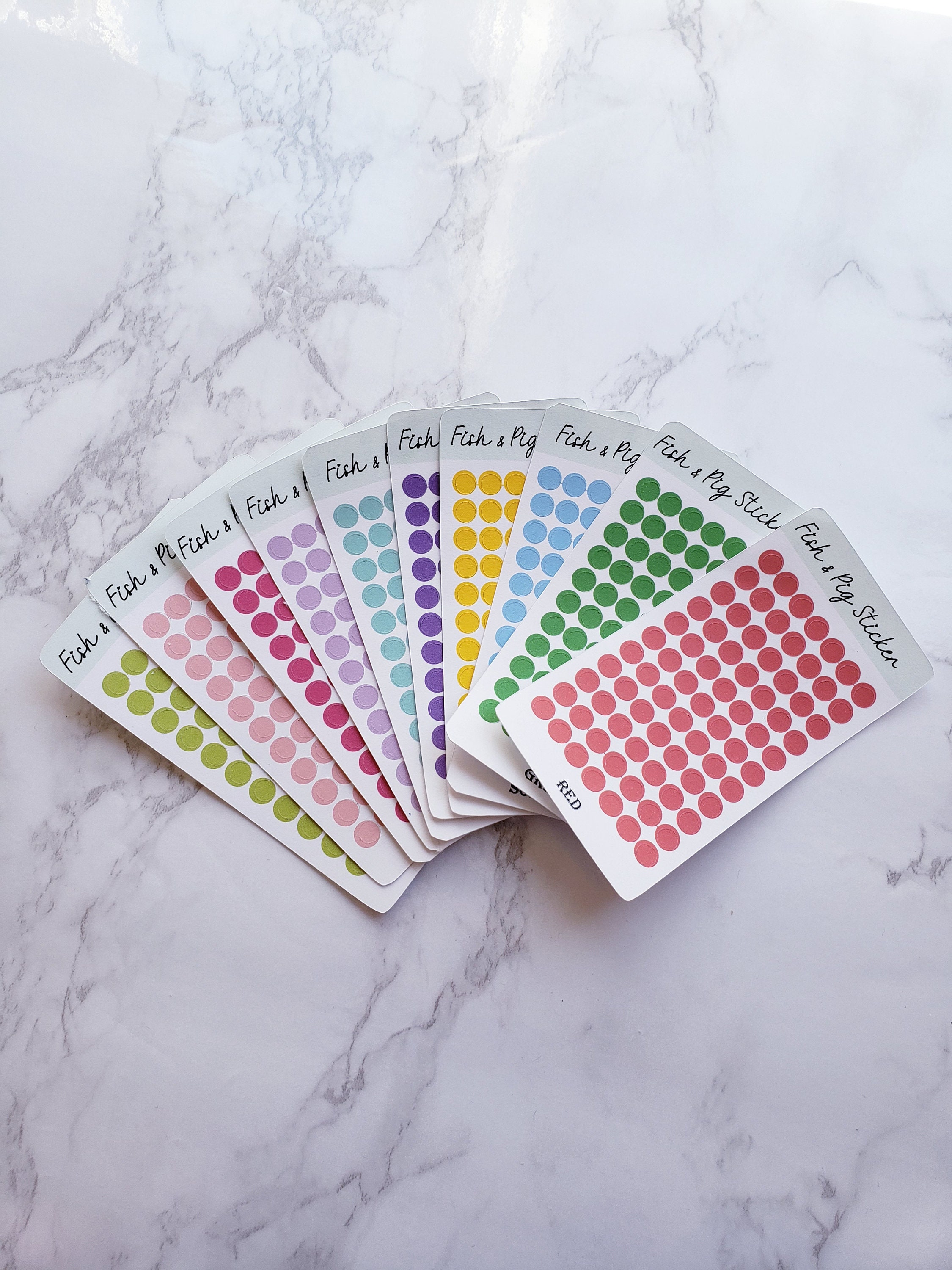 5mm Circle Dot Color Stickers Sheet on White for Planners and - Etsy