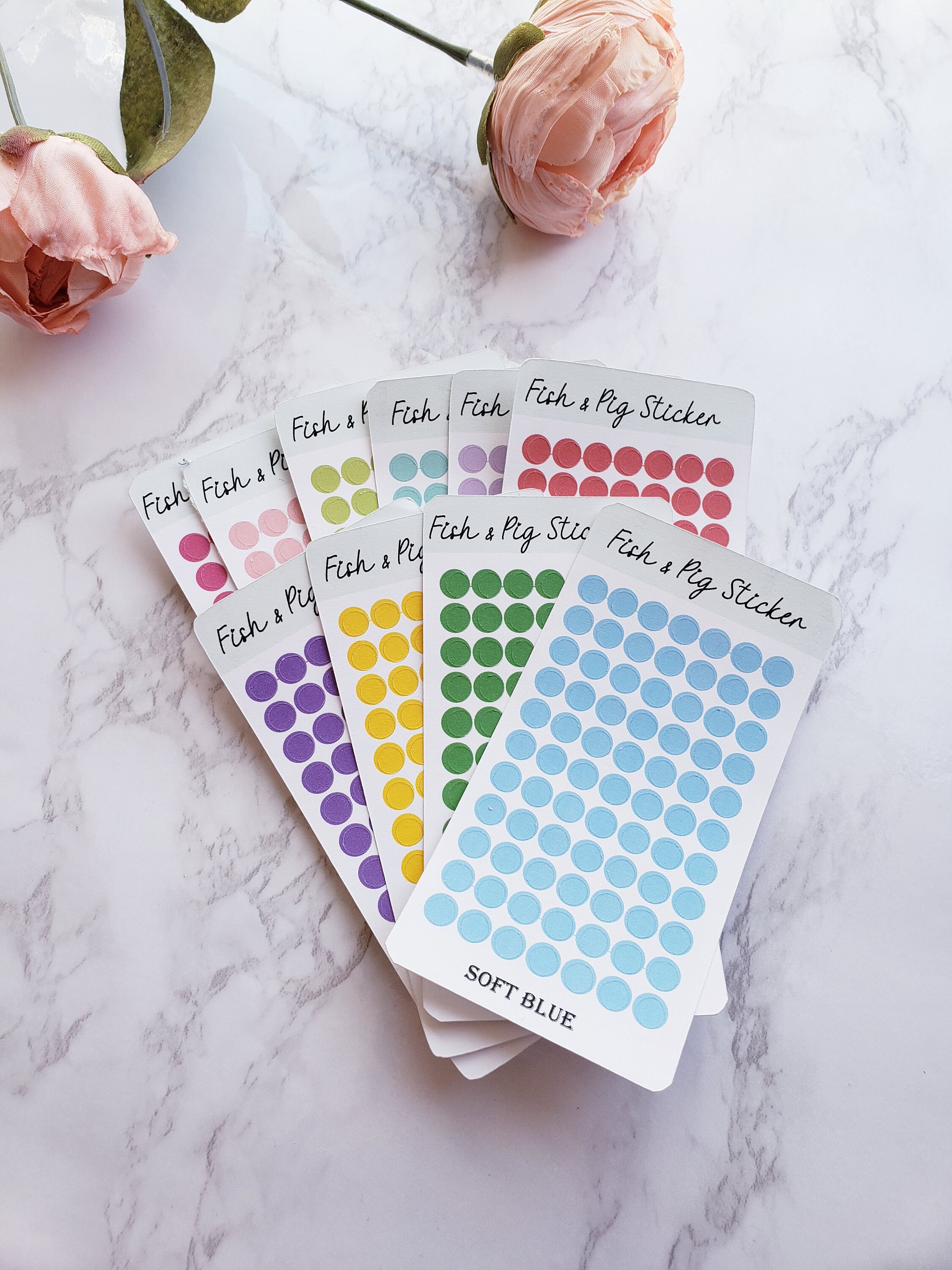 5mm Circle Dot Color Stickers Sheet on White for Planners and - Etsy