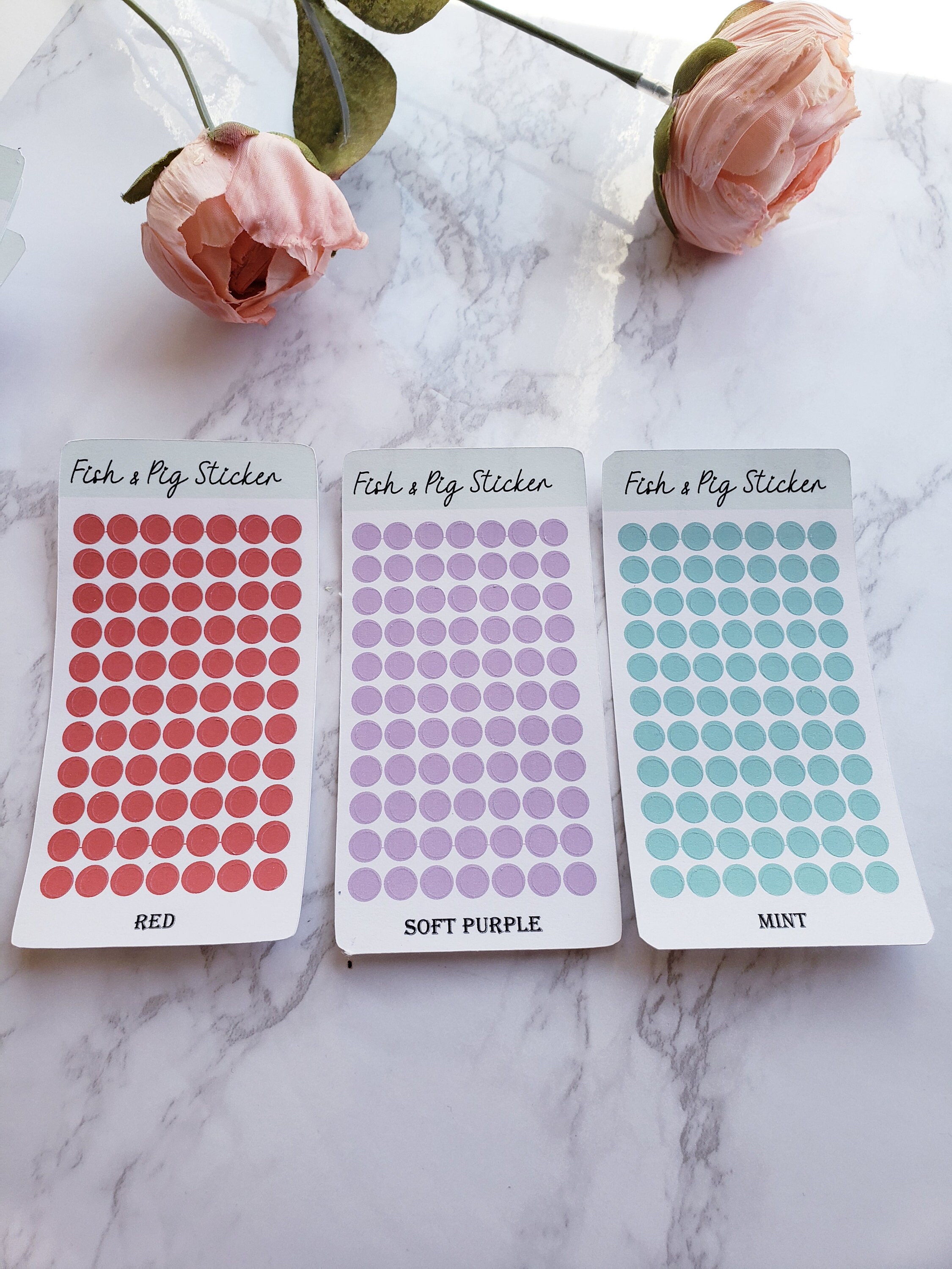 5mm Circle Dot Color Stickers Sheet on White for Planners and - Etsy