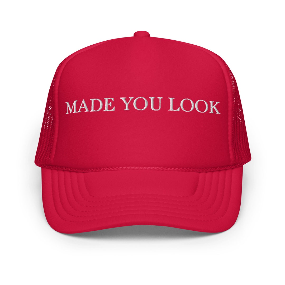 Made You Look Red Trucker Hat - Etsy