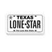 Set of 2 Stickers Texas Lone Star Plate/stickers white Full Color ...