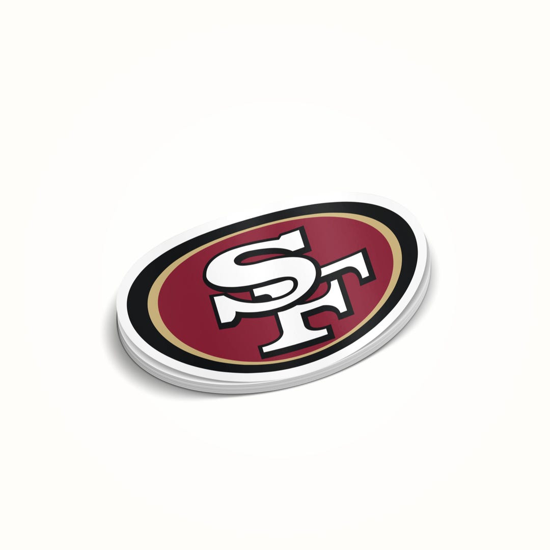 Set of 2 Stickers 49ers: Decal/stickers Full Color Double UV Laminated ...