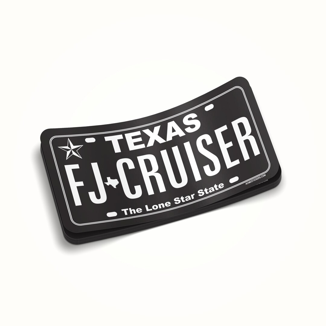 Set of 2 Stickers Texas Plate/stickers Full Color Double UV Laminated ...