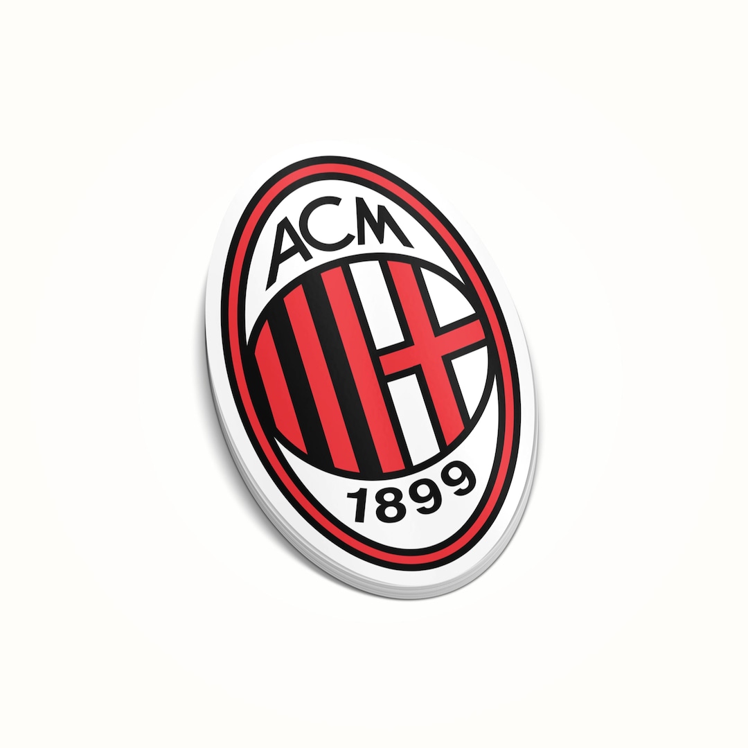 Set of 2 Stickers AC Milan: Decal/stickers Full Color Double UV ...