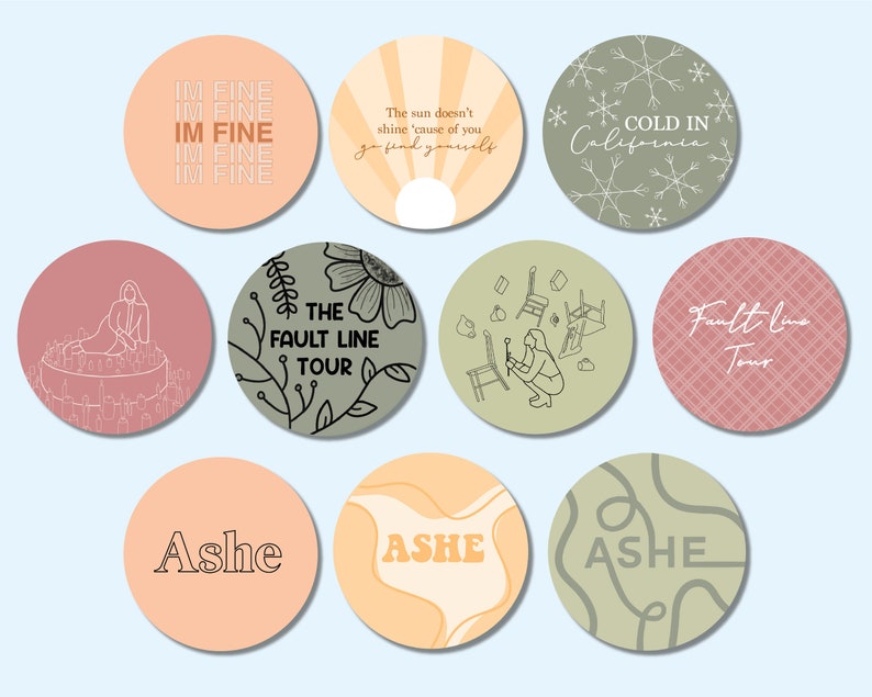 Ashe Buttons 10 Pack Pins Moral of the Story Rae Niall Horan - Etsy