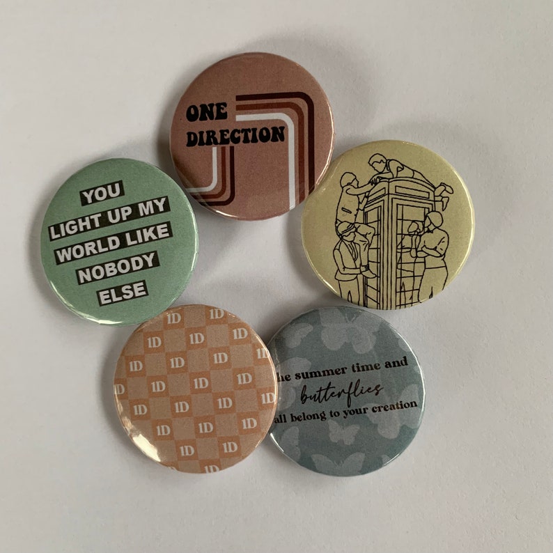 One Direction Buttons Pins Directioner 1d Fan Inexpensive - Etsy