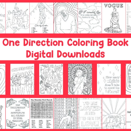 One Direction Coloring and Activity Book Directioner 1d Fan - Etsy
