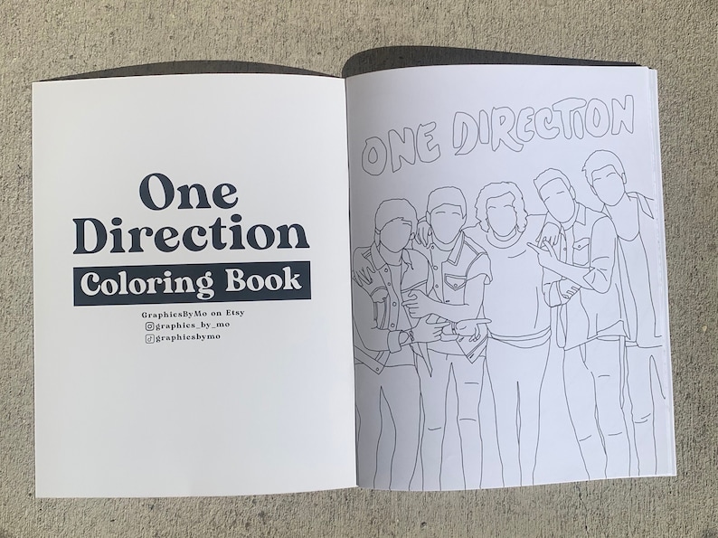 One Direction Coloring and Activity Book | Etsy