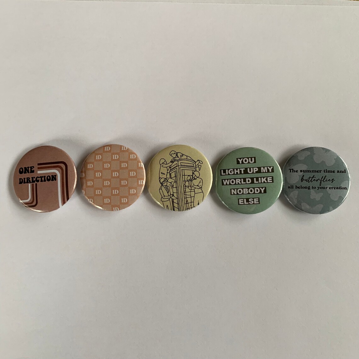 One Direction Buttons Pins Directioner 1d Fan Inexpensive - Etsy