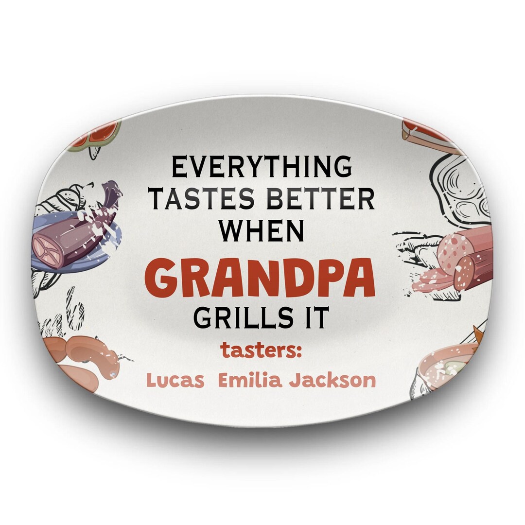 Personalized Grilling Plate Gift of for Dad Dad's Grilling Platter Dad ...