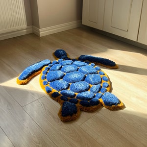 Turtle 3d Tufted Custom Rug, 100% Handmade, Kids Room, 3d Carpet ...