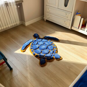 Turtle 3d Tufted Custom Rug, 100% Handmade, Kids Room, 3d Carpet ...