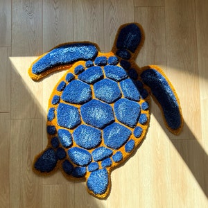 Turtle 3d Tufted Custom Rug, 100% Handmade, Kids Room, 3d Carpet ...