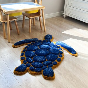 Turtle 3d Tufted Custom Rug, 100% Handmade, Kids Room, 3d Carpet ...