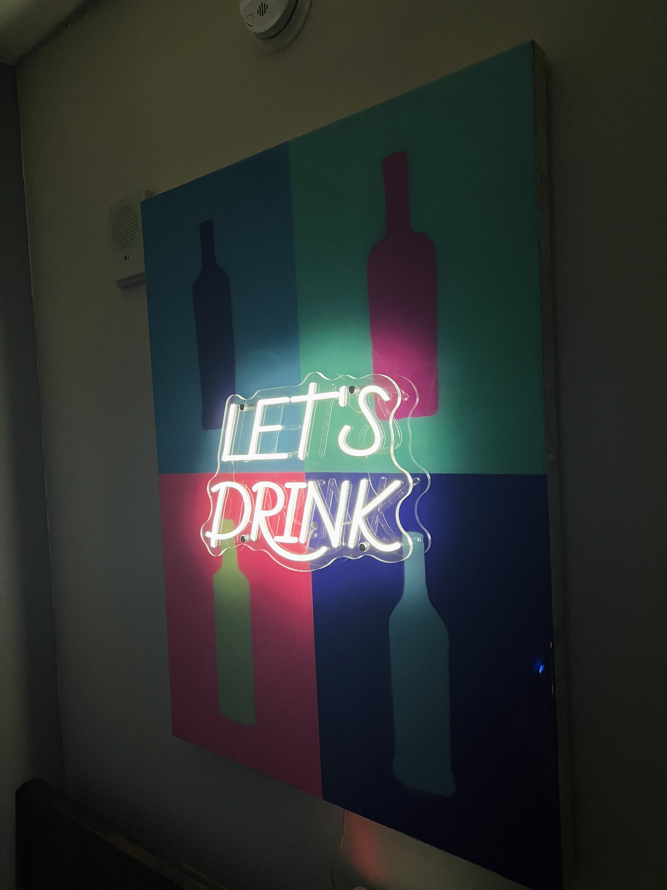 Bar Wall Art With Vibrant Neon Sign - Etsy