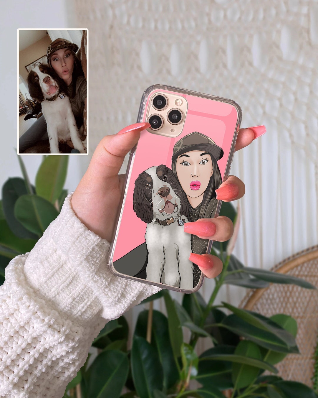 Custom Couple Portrait Minimalist Phone Case Personalised - Etsy