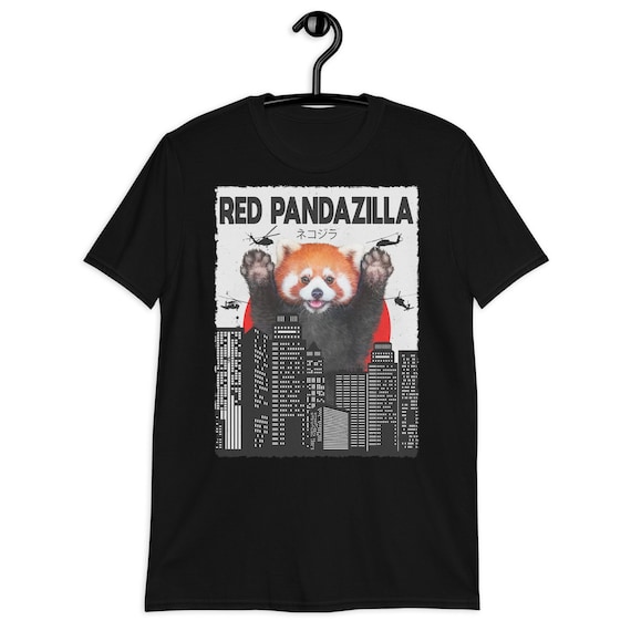 Red Pandazilla T-shirt Panda Lover Tee Funny Red Panda - Etsy