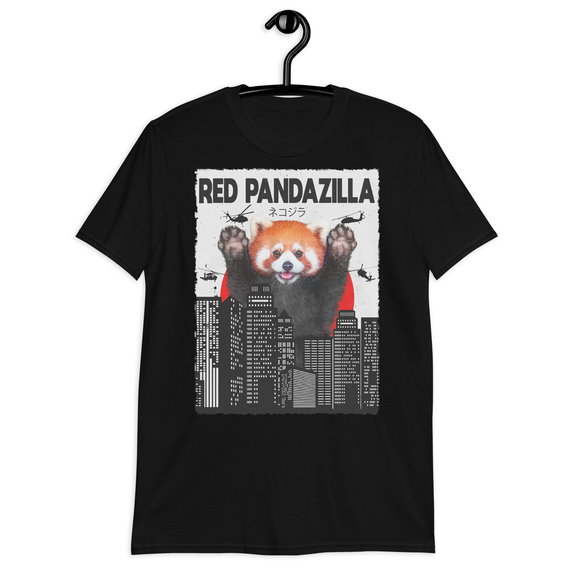 Red Pandazilla T-shirt Panda Lover Tee Funny Red Panda - Etsy