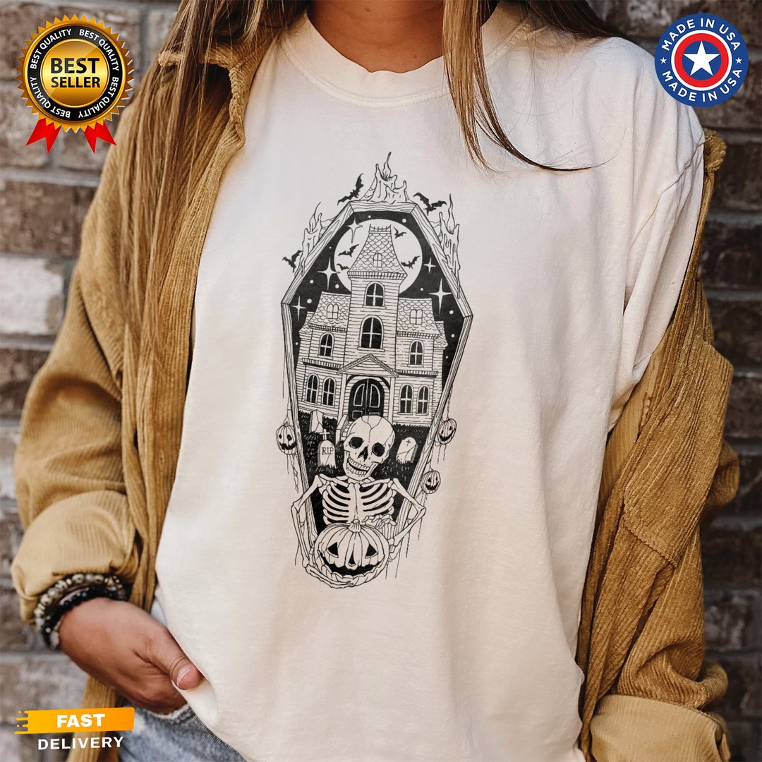 Skeleton Coffin Rip Skeleton Shirt, Skeleton Halloween Shirt, Halloween ...