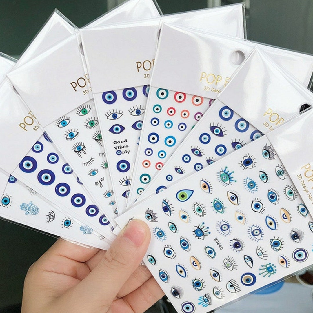 Evil Eye Nail Decal Nail Stickers Hamsa Hand Symbol Hand of Fatima Self ...