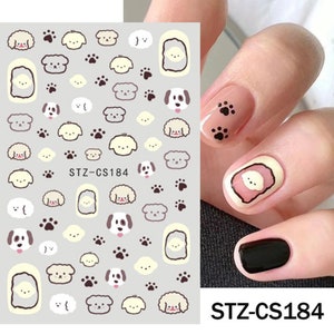 Nail Art Decals| Nail Sticker Cute Kitty and Dog | Nail Diy - Self ...