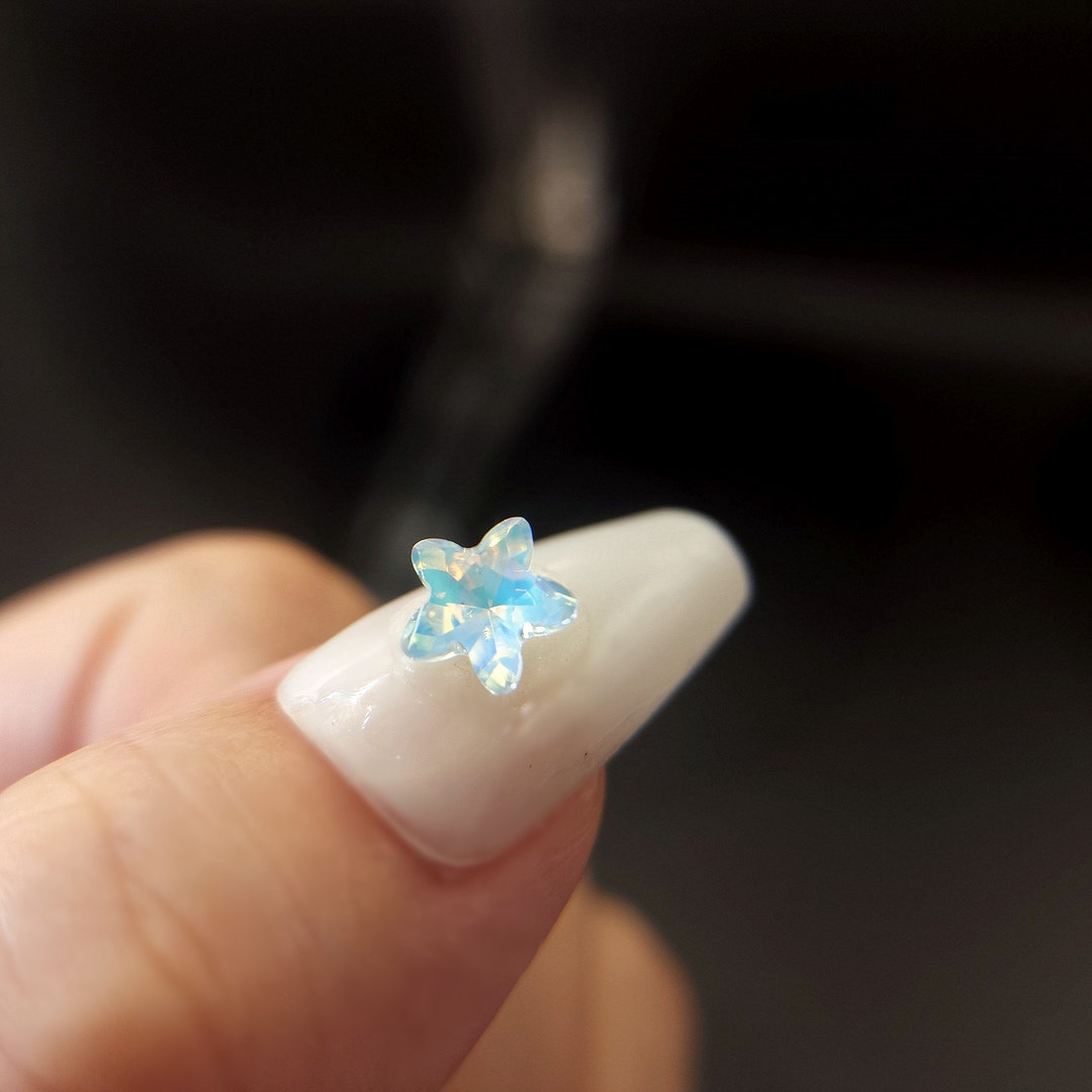20 Pcs Light Blue Star Nail Crystal ,nail Bling|nail Rhinestones| Nail ...