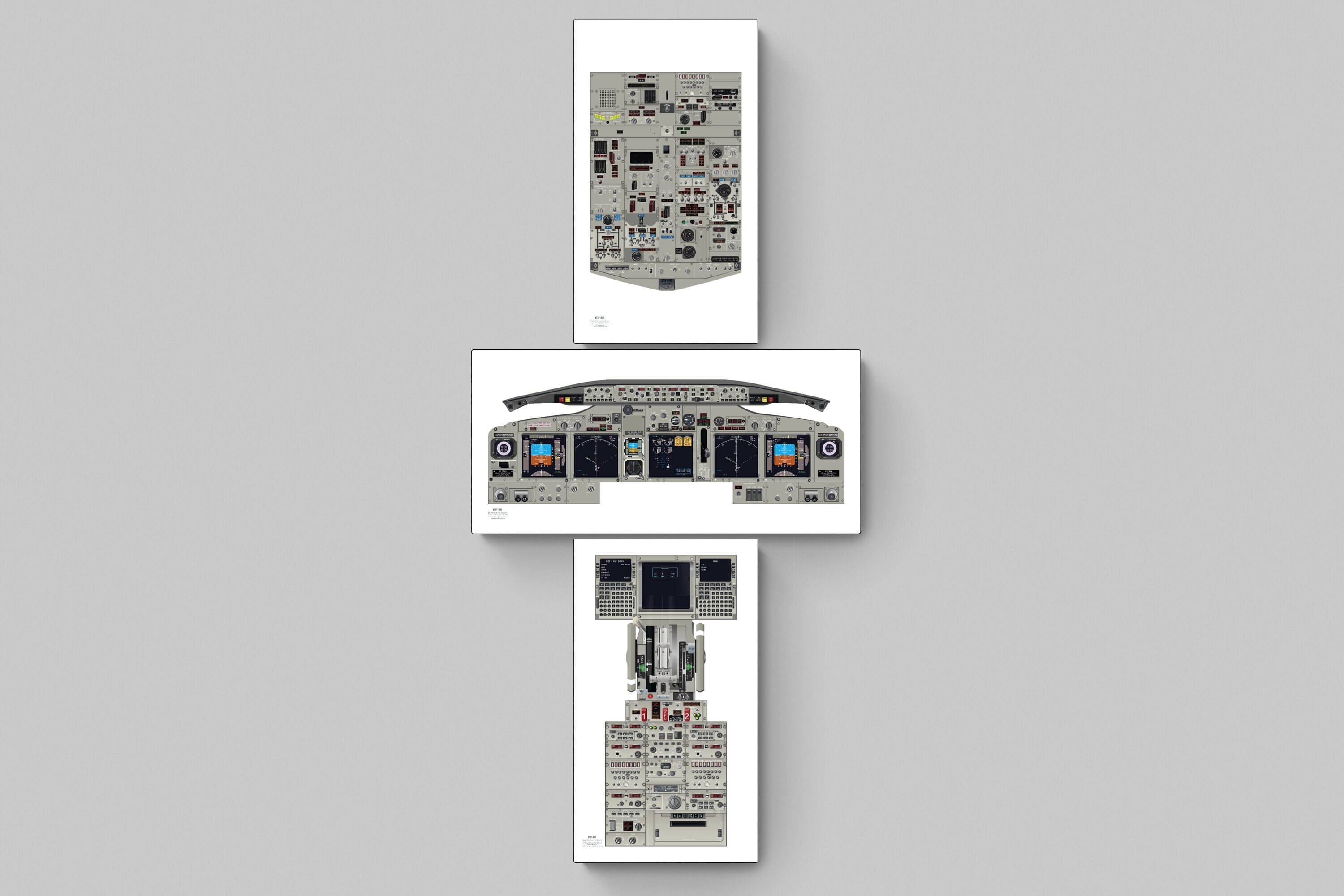 Boeing 737 Cockpit Training Poster Panel Set Flight - Etsy