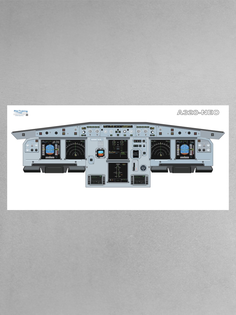 AIRBUS A320 NEO Cockpit Poster Airbus 320 Panel Poster A320 Training ...