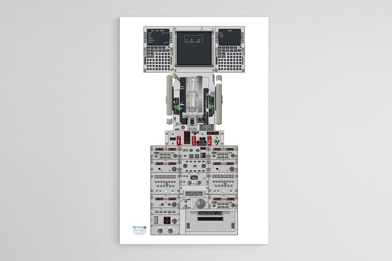 B737 Cockpit Poster 737 Simulator Training Boeing 737 800 Cockpit ...