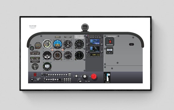 Cessna 172 Poster Cockpit Wall Art Great Pilot Gift | Etsy