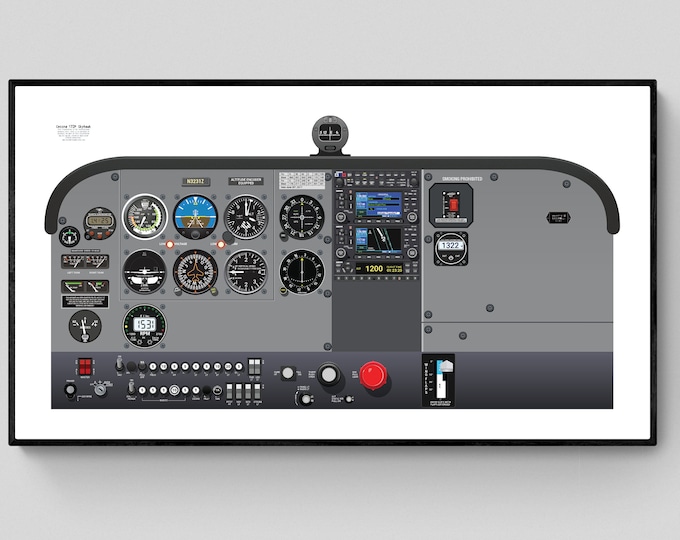Cessna 172S Skyhawk Cockpit Poster With SVT Garmin G1000 Glass Cockpit ...