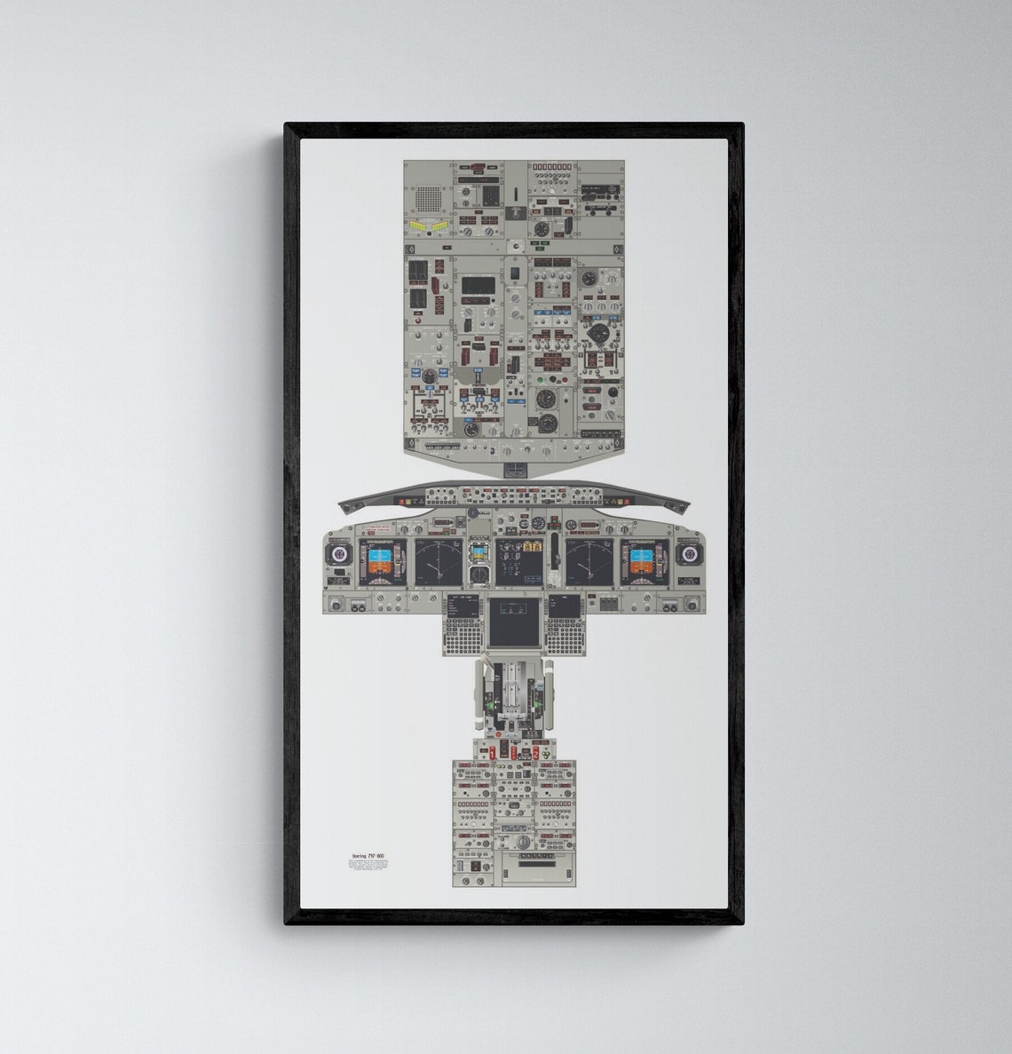 Huge 737 Cockpit Wall Poster Boeing 737-800 Flight Deck | Etsy