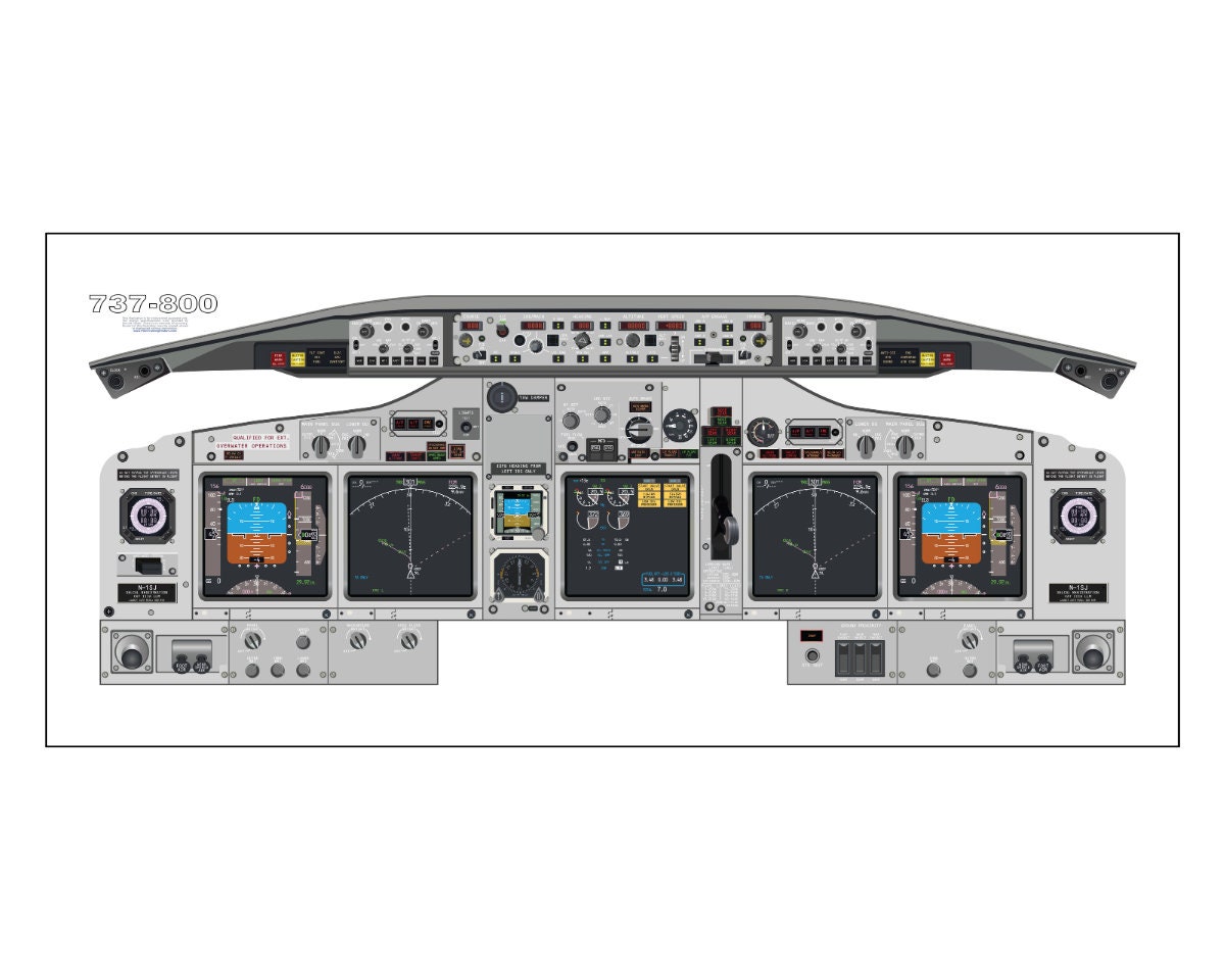 Boeing 737-800 100% Scale Poster Training Poster Flight Simulator ...
