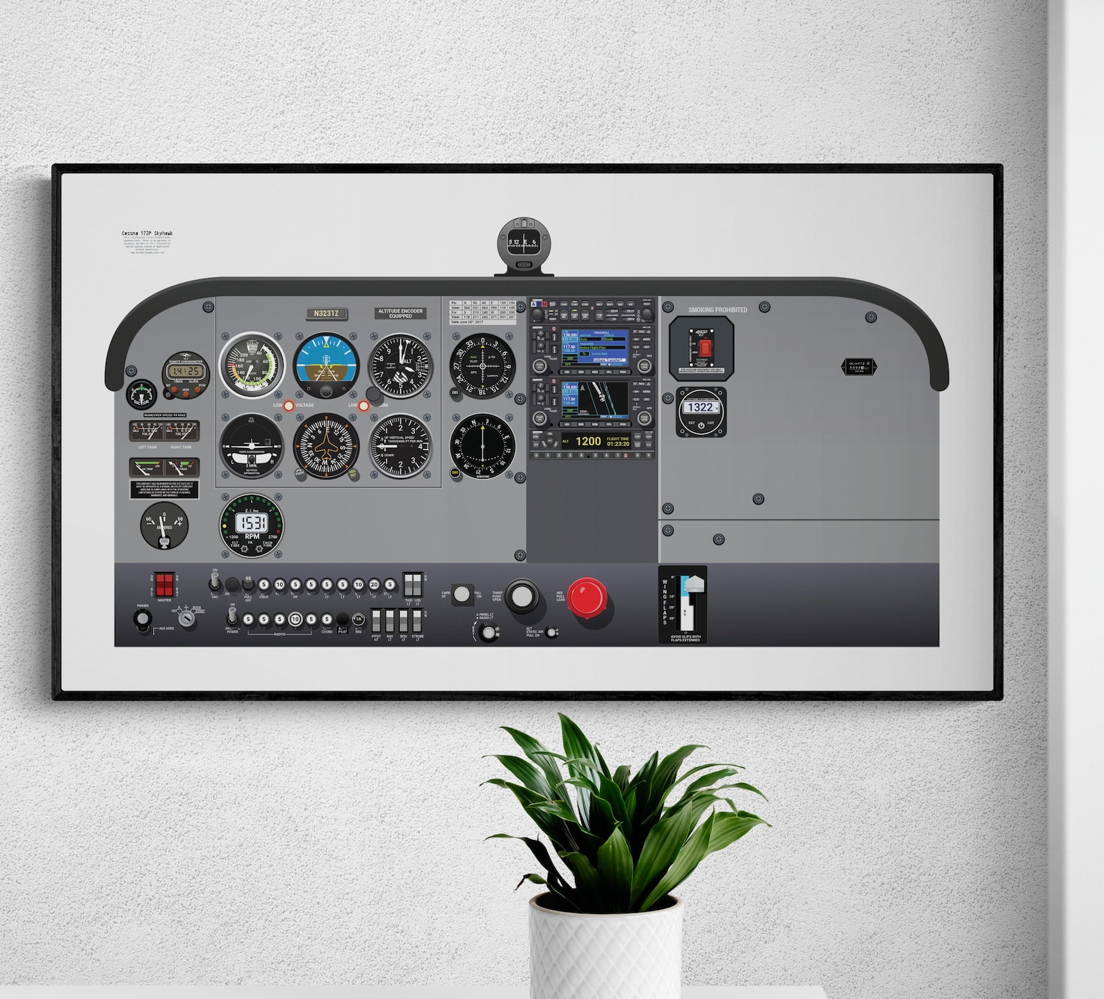 Printable Cessna 172 Cockpit Poster Wall Art - Etsy