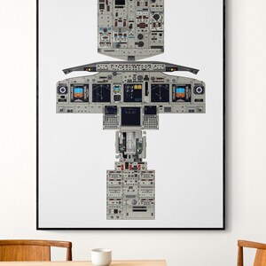 Huge Boeing 737-800 - Cockpit Poster - Pilot Gift Aviation Aircraft ...